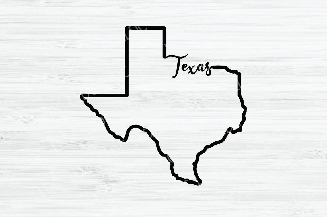 Texas Outline SVG. Texas Cursive Svg. Texas Vector File. Texas State ...
