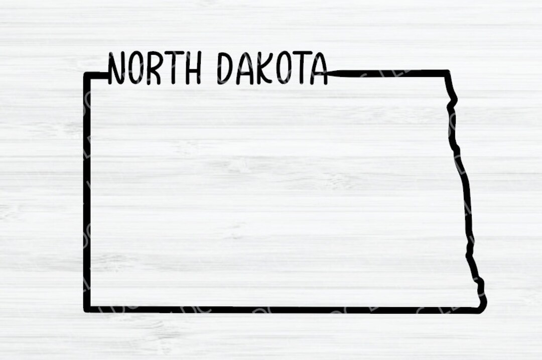 North Dakota Outline SVG. North Dakota Svg. North Dakota Design. North ...