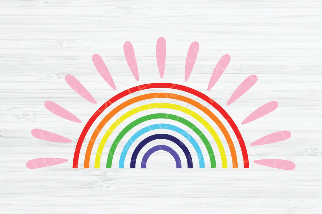 Rainbow SVG | Weather SVG | Colorful Rainbow Svg | Spring Svg | Striped ...