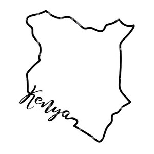 Kenya Outline SVG PNG, Kenya Cursive Vector File, Africa Svg, African ...