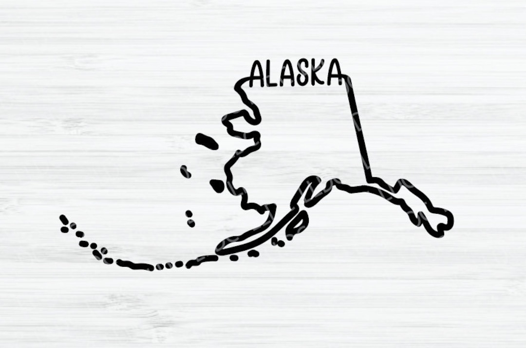 Alaska Outline SVG File. Alaska Vector File. Alaska Design. Alaska ...