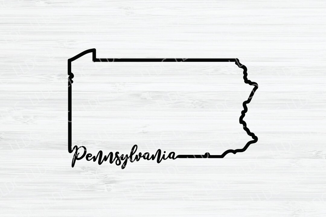 Pennsylvania Outline SVG. Pennsylvania Cursive Svg. Pennsylvania State ...