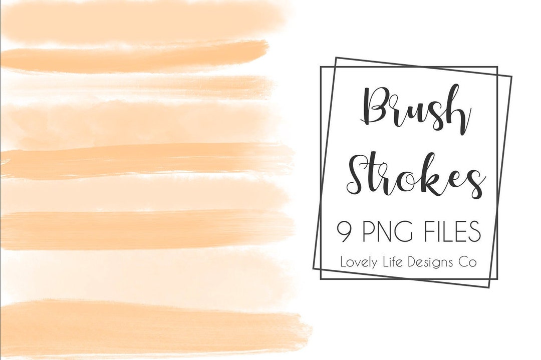 Peach Watercolor Brush Stroke Png | Paint Brush Strokes Clip Art ...