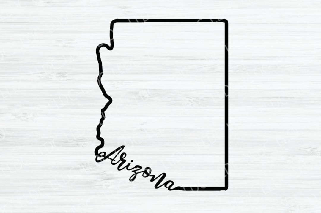 Arizona Outline SVG. Arizona Cursive PNG. Arizona Vector Design ...