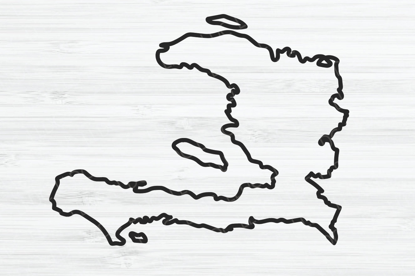 Haiti Outline SVG PNG, Haiti Vector, Haiti Cursive Design Country Svg ...