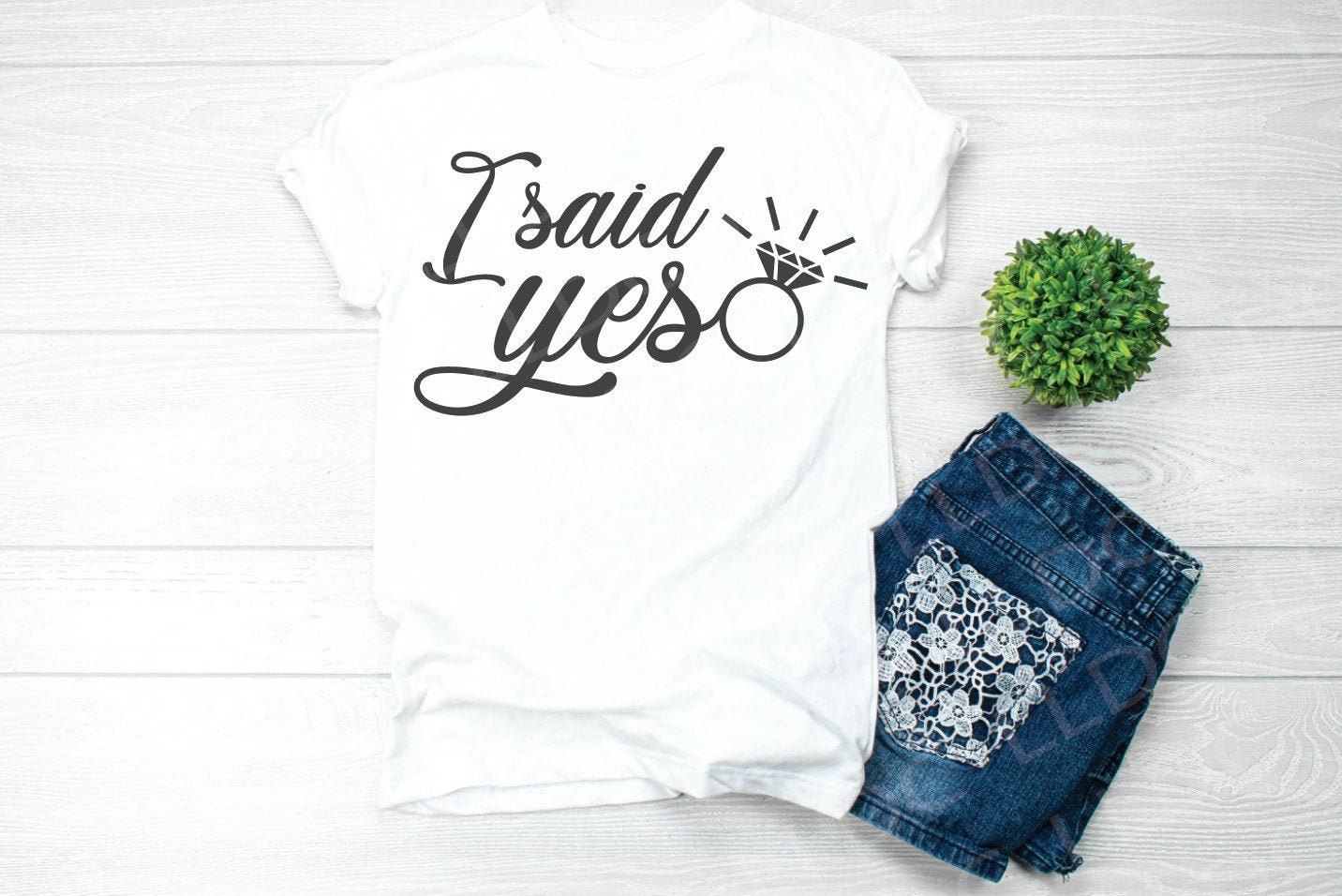 I said yes SVG Engaged SVG file Future Bride svg Wedding | Etsy