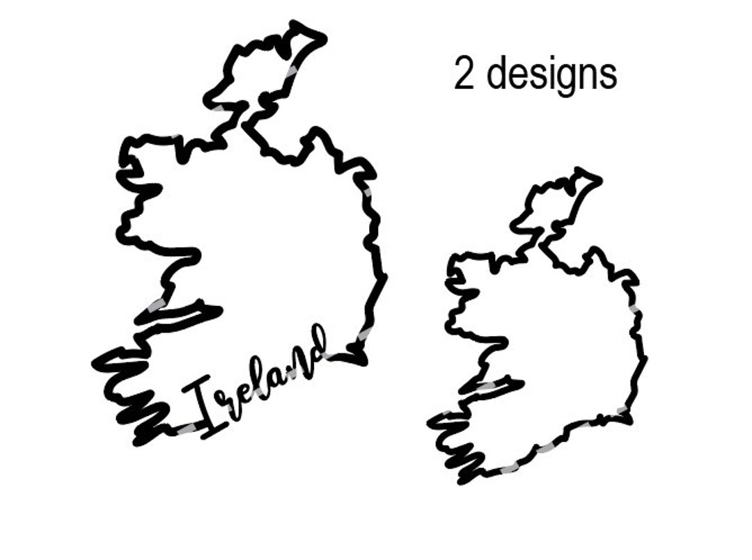 Ireland Outline SVG, Ireland Cursive Vector, Ireland Design, Ireland ...