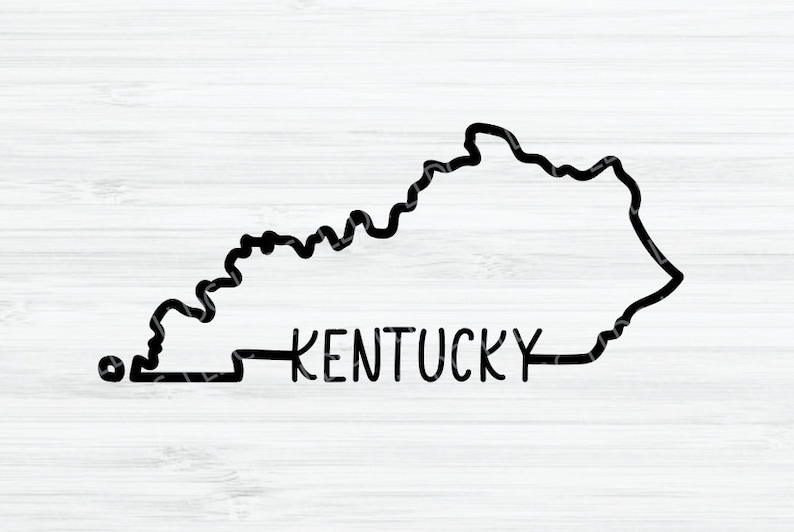 Kentucky Outline SVG. Kentucky Vector File. Kentucky Design. Kentucky ...