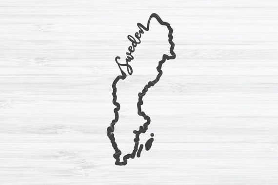 Sweden Outline SVG Sweden Cursive Vector File Sweden - Etsy Finland