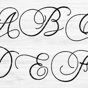 A-Z Alphabet Svg | A-Z Alphabet Monogram Svg | Cursive Monogram Svg ...