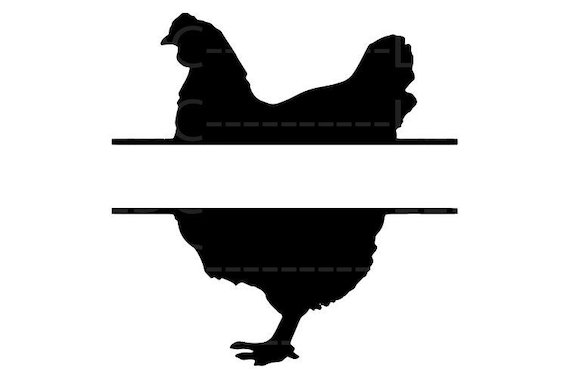 Chicken Svg Png Dxf Jpg Split Chicken Svg Barnyard Animals - Etsy