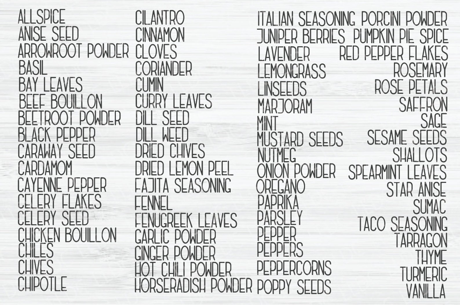 Pantry Labels SVG Spice Labels Svg Food Storage Svg Food - Etsy