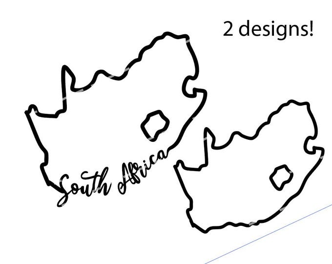 South Africa Svg, South African Map Outline Svg - PNG - DXF - Glowforge ...