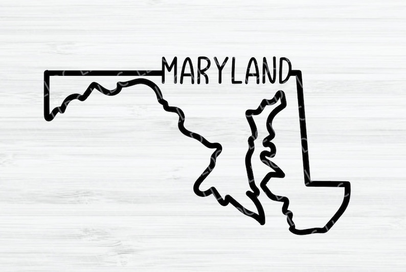 Maryland Outline SVG. Maryland Vector File. Maryland Design. Maryland ...