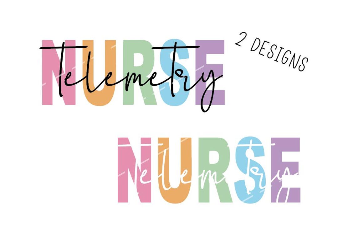 Telemetry Nurse Svg Png, Telemetry EKG ECG, Cardiac Nurse Svg, Heart ...