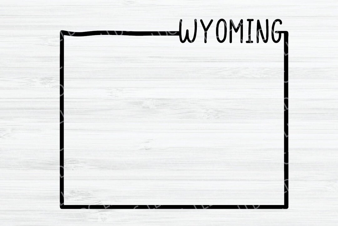 Wyoming Outline SVG. Wyoming Svg. Wyoming Vector File. Wyoming State ...