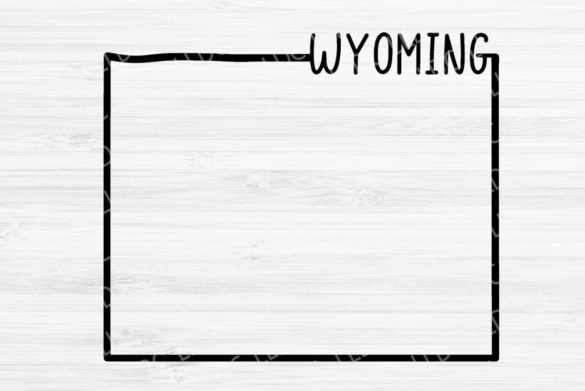 Wyoming Outline SVG. Wyoming Svg. Wyoming Vector File. Wyoming | Etsy