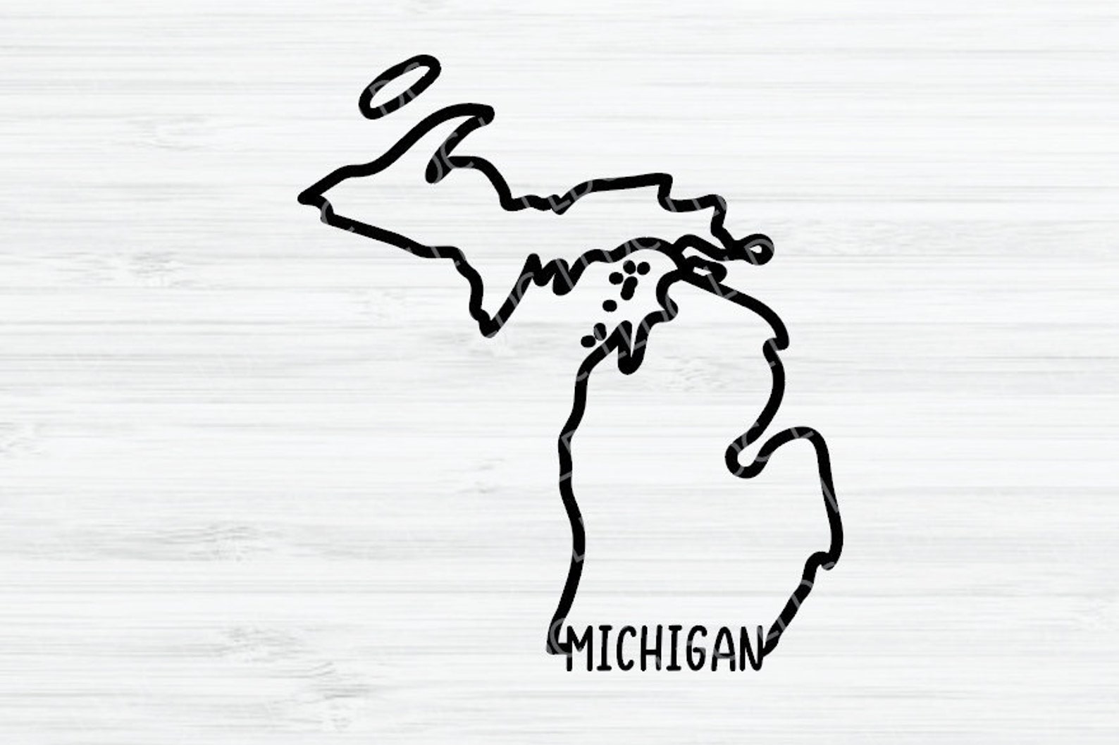 Michigan Outline SVG. Michigan Vector File. Michigan Design. - Etsy