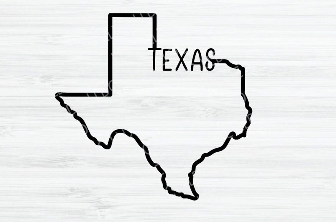 Texas Outline SVG. Texas Svg. Texas Vector File. Texas State - Etsy