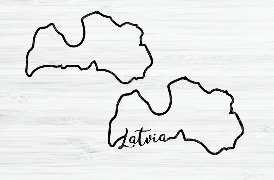 Latvia Outline SVG, Latvia PNG, Latvia Cursive Design, Country Svg ...