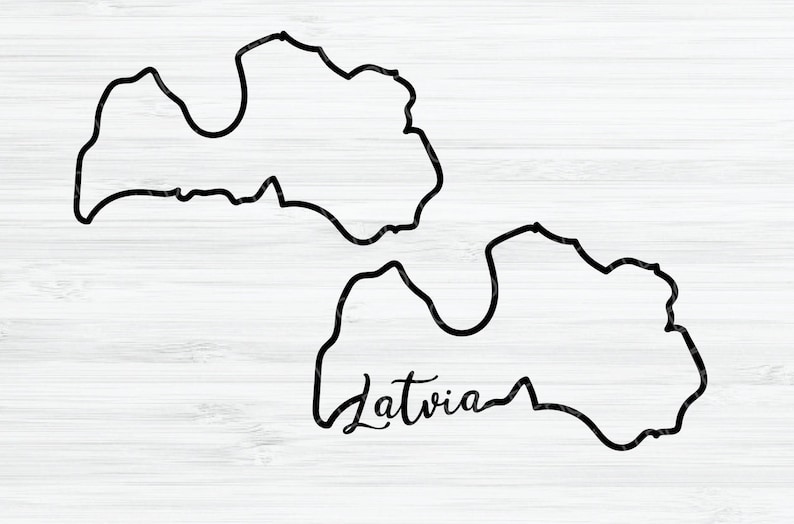 Latvia Outline SVG, Latvia PNG, Latvia Cursive Design, Country Svg ...