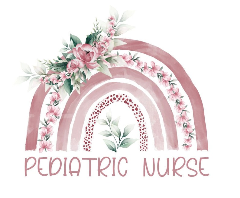 Pediatric Nurse PNG JPG Boho Rainbow Png Childrens Nurse - Etsy