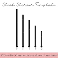 Birthday Drink Stirrers SVG File | Birthday Stir Stick Laser Cut File ...