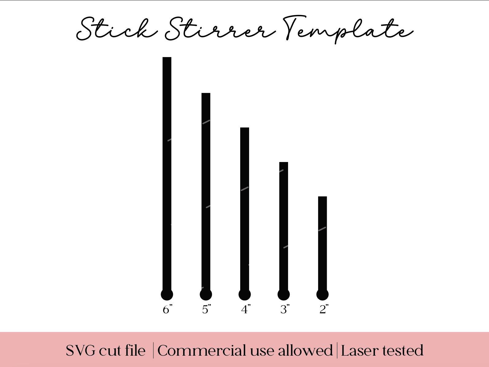 Stick Stirrer Template Svg, Drink Stirrer Svg File, Swizzle Stick File ...