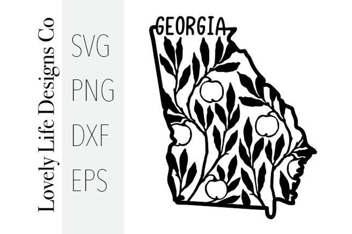 Georgia Outline Svg. Georgia Peaches Svg. Georgia Vector File. Georgia ...