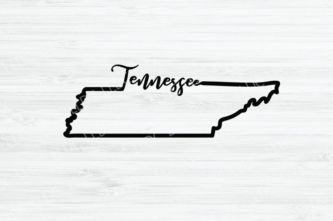 Tennessee Outline SVG. Tennessee Cursive Svg. Tennessee Vector File ...