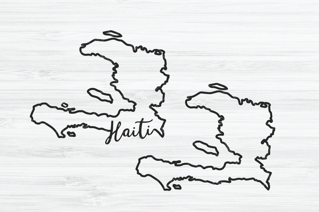 Haiti Outline SVG PNG, Haiti Vector, Haiti Cursive Design Country Svg ...