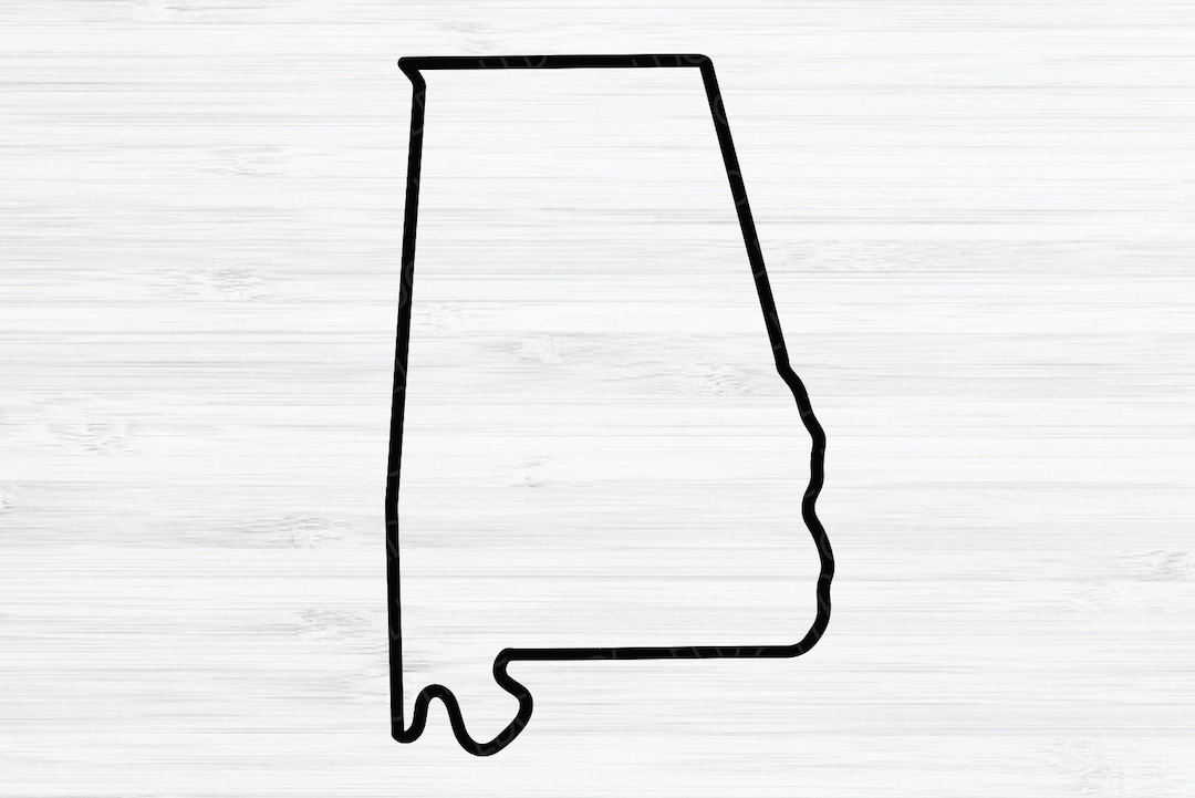 Alabama Outline SVG File. Alabama PNG. Alabama PNG. Vector File ...