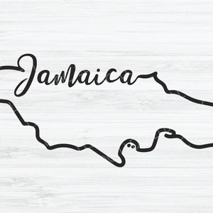 Jamaica Outline SVG, Jamaica Vector, Jamaica Cursive Design, Country ...