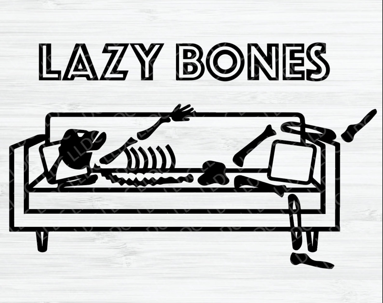 Skeleton Svg File Lazy Bones Svg Skeleton Couch - Etsy