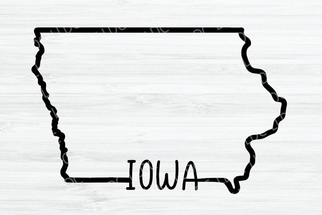 Iowa Outline SVG and PNG Files. Iowa Svg. Iowa Vector File. Iowa Digital File. Iowa State Svg ...
