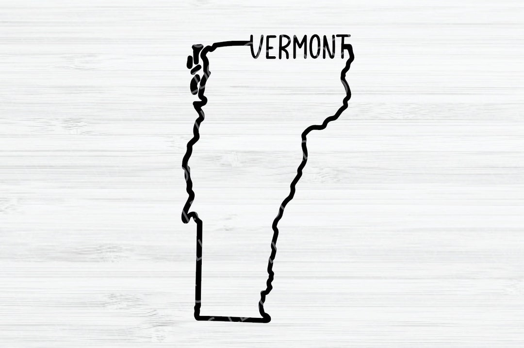 Vermont Outline SVG. Vermont Svg. Vermont Vector File. Vermont State ...