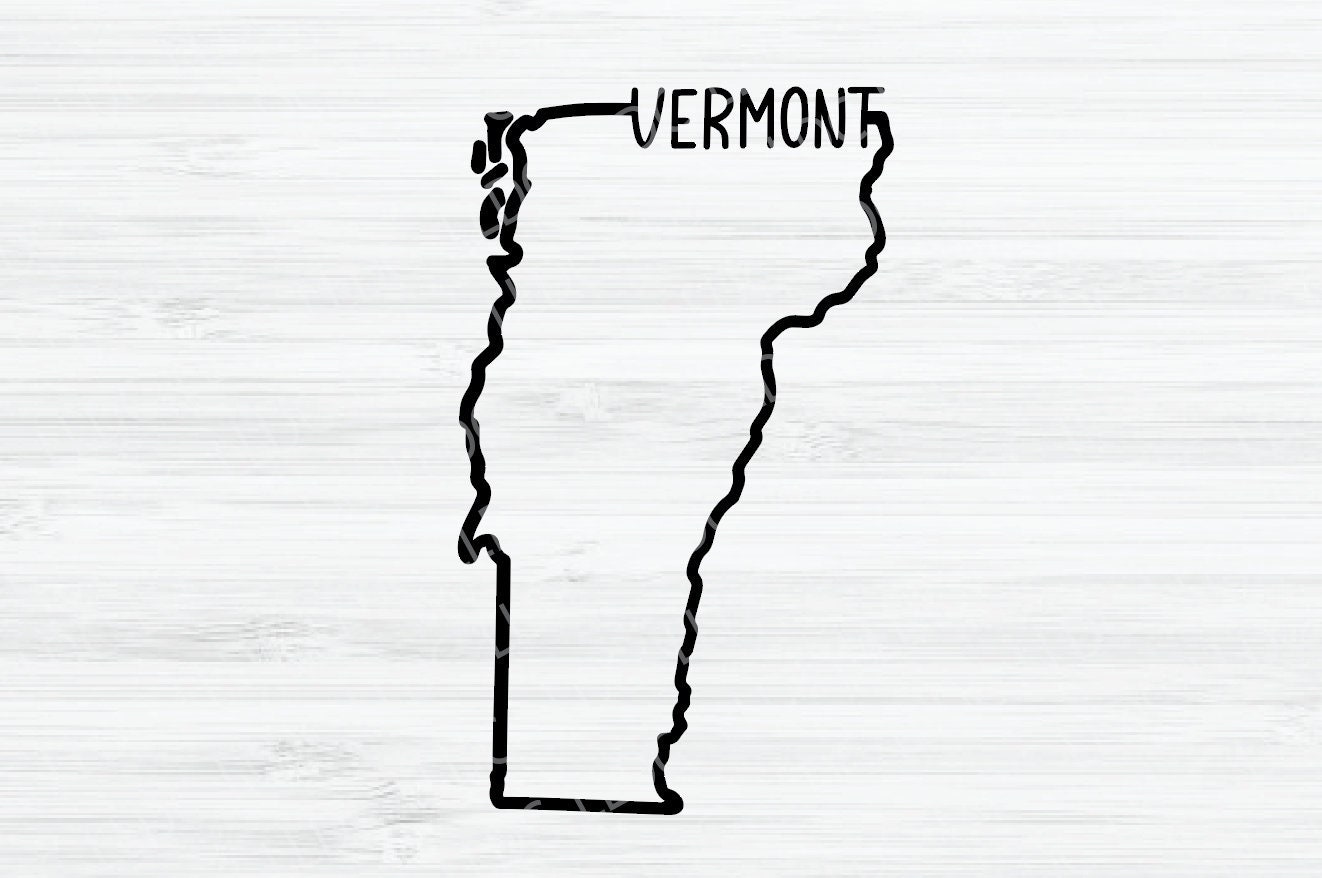Vermont Outline SVG. Vermont Svg. Vermont Vector File. Vermont - Etsy ...