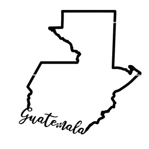 Guatemala Outline SVG PNG, Guatemala Cursive Vector, Gatemalan Design ...