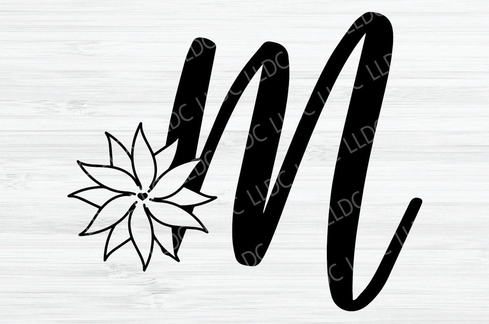 Letter M Floral SVG Letter M Svg Flower Letter Svg Heart - Etsy