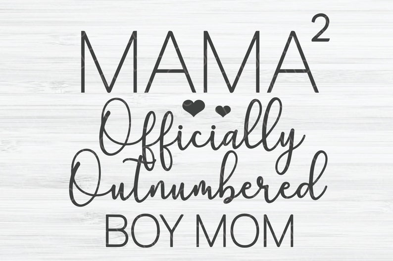 Mama squared svg Boy mom svg Mom 2 svg Officially | Etsy