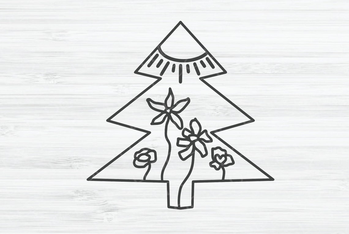 Tree Svg Tree With Flowers Inside Svg Adventure Svg - Etsy