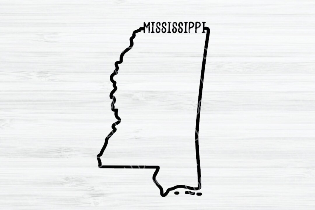 Mississippi Outline SVG. Mississippi Vector File. Mississippi Design ...