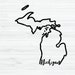 Michigan Outline SVG. Michigan Cursive Vector File. Michigan Design ...