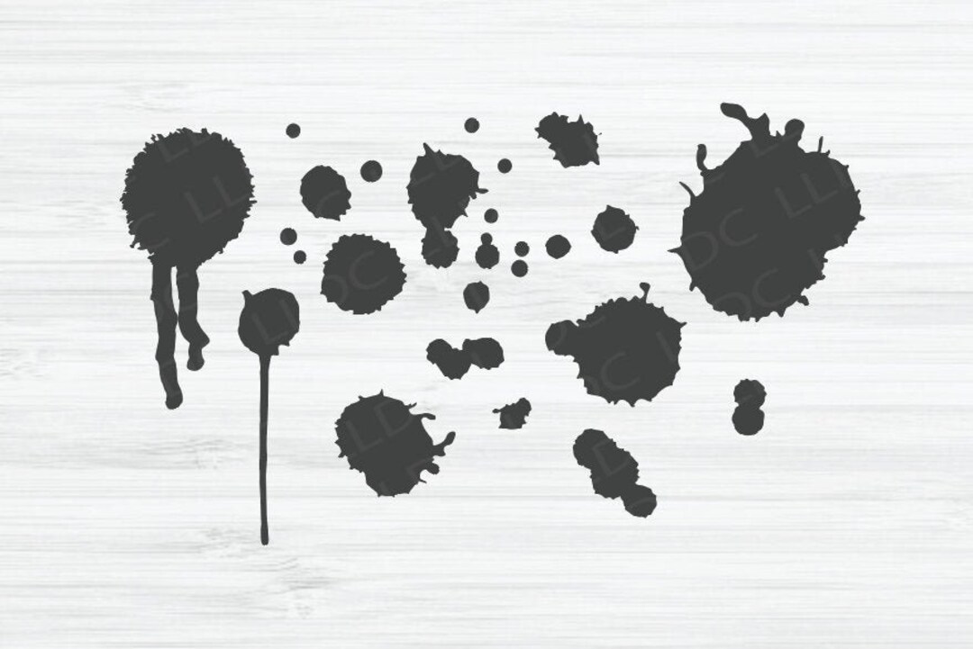 Paint Splatters Svg | Paint Brush Strokes Svg | Paint Blotches Clip Art ...