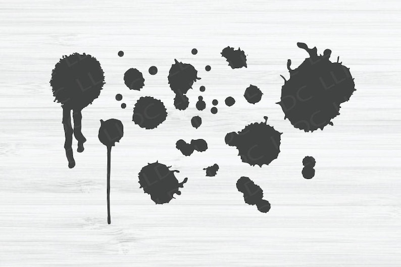 Paint Splatters Svg Paint Brush Strokes Svg Paint Blotches Clip Art ...