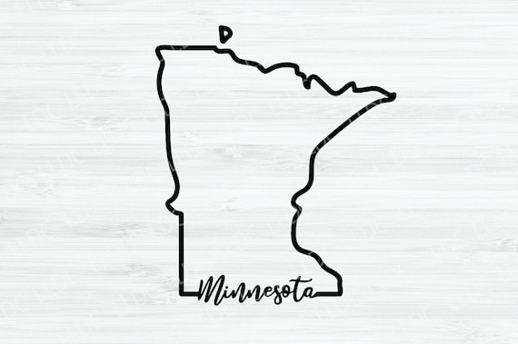 Minnesota Outline SVG. Minnesota Cursive Vector. Minnesota - Etsy