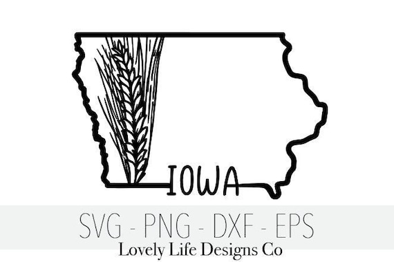 Iowa Outline SVG. Iowa Corn Svg. Iowa Vector File. Iowa - Etsy