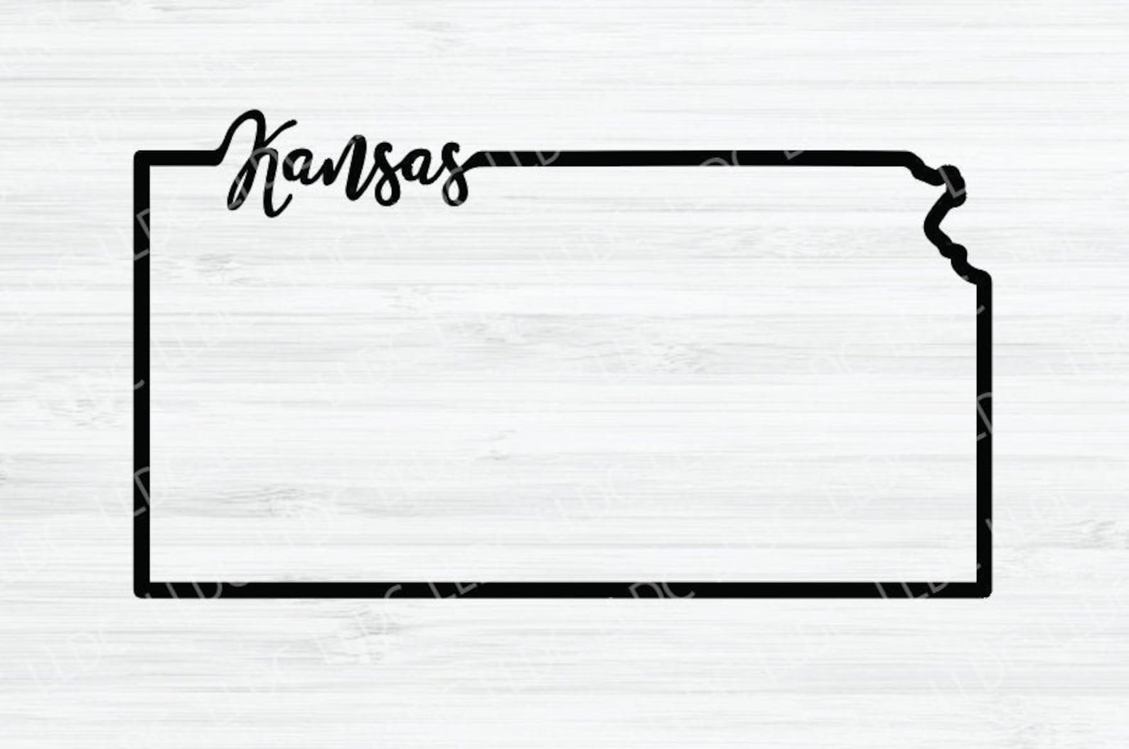 Kansas outline SVG. Kansas Cursive Vector File. Kansas design. | Etsy