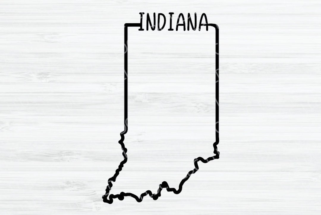 Indiana Outline SVG. Indiana Vector File. Indiana Design. Indiana State ...