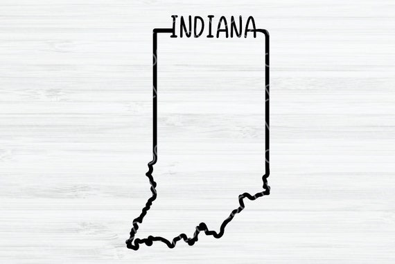 Indiana Umriss SVG. Indiana Vektor Datei. Indiana Design. | Etsy Schweiz